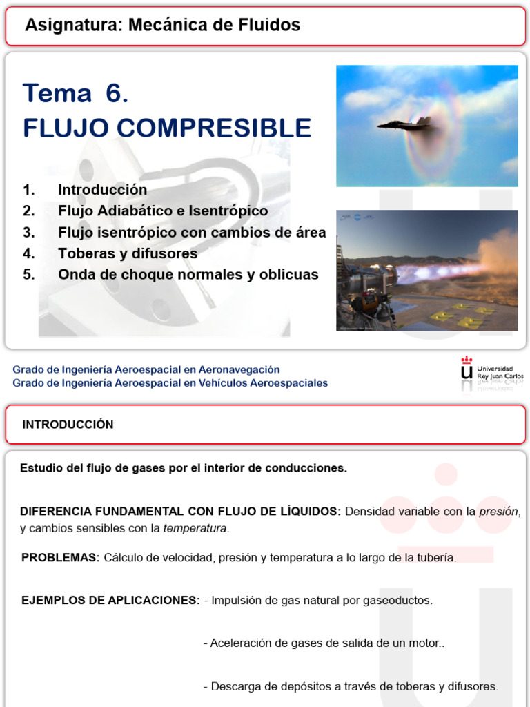 Flujo Compresible en Mecánica de Fluidos | PDF | Boquilla | Número de Mach