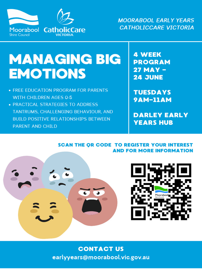 Managing Big Emotions Parenting Program Flyer - 2025 MAY JUNE | PDF