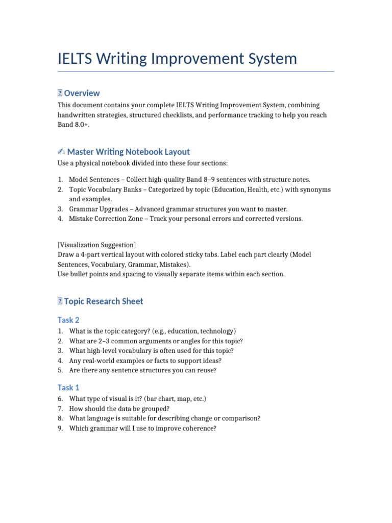 IELTS Writing Improvement Guide | PDF