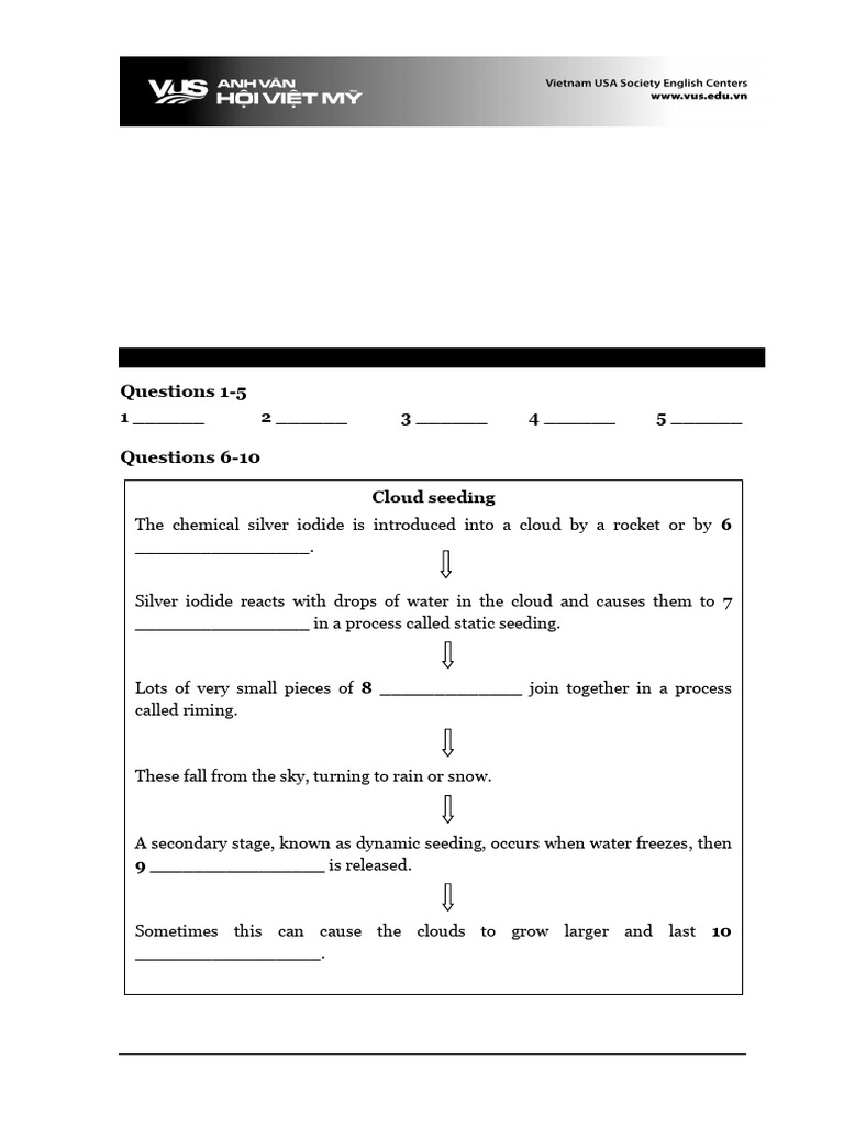 AB - IELTS 5.0A - Mini-Test 4 - Answer Sheet (May 2020) | PDF