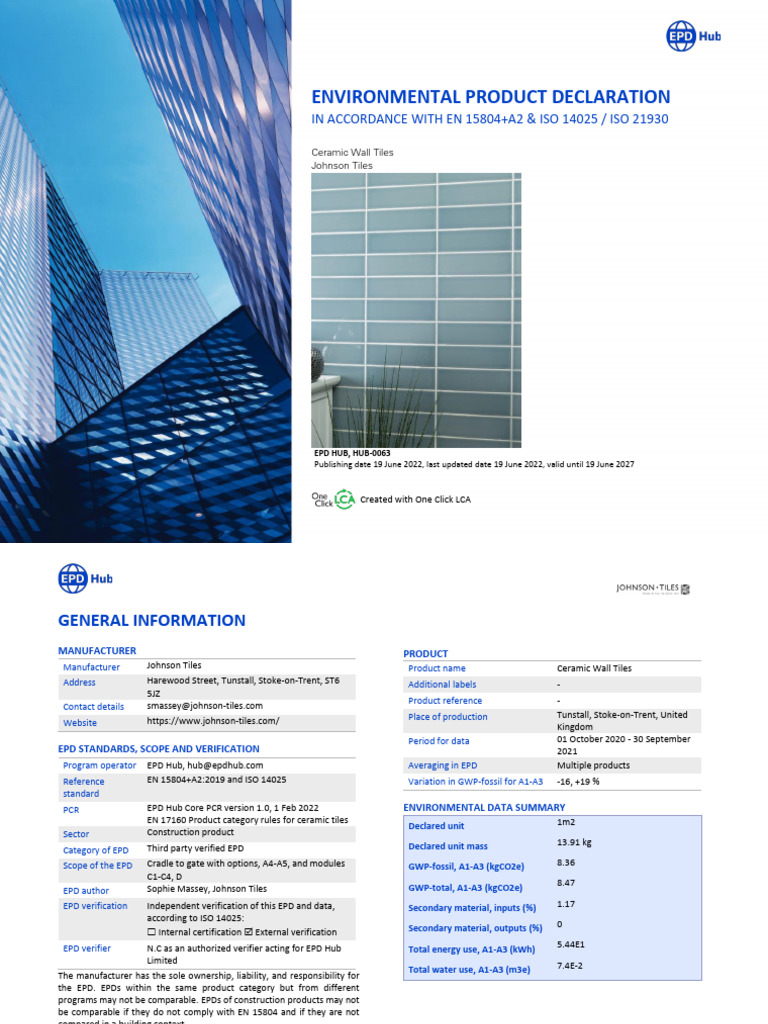 Declaration Epd Signed EPD Johnson Tiles EPD 19-06-2022 1655662238 ...