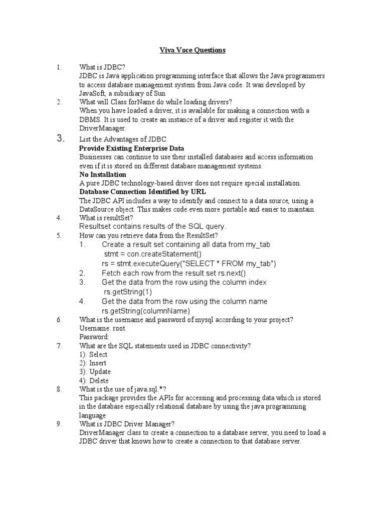 JDBC Concepts and Java Programming Guide | PDF | Method (Computer ...