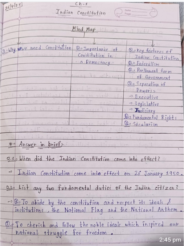 Civics CH 1 Indian Constitution | PDF