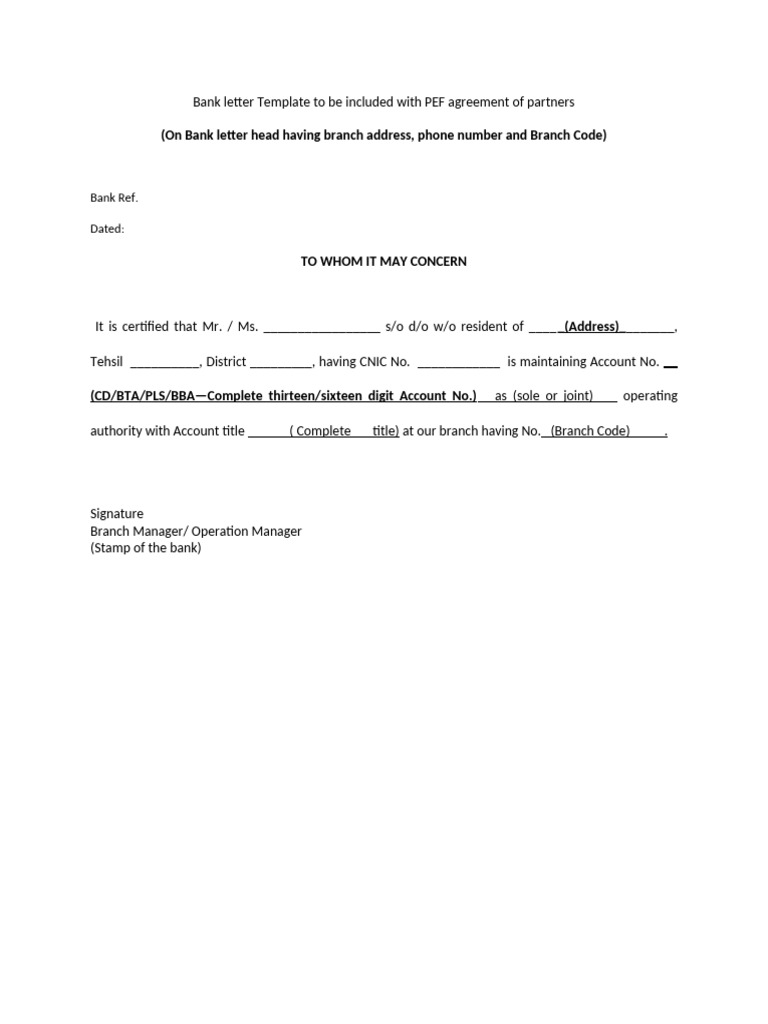 BOP Letter Format | PDF