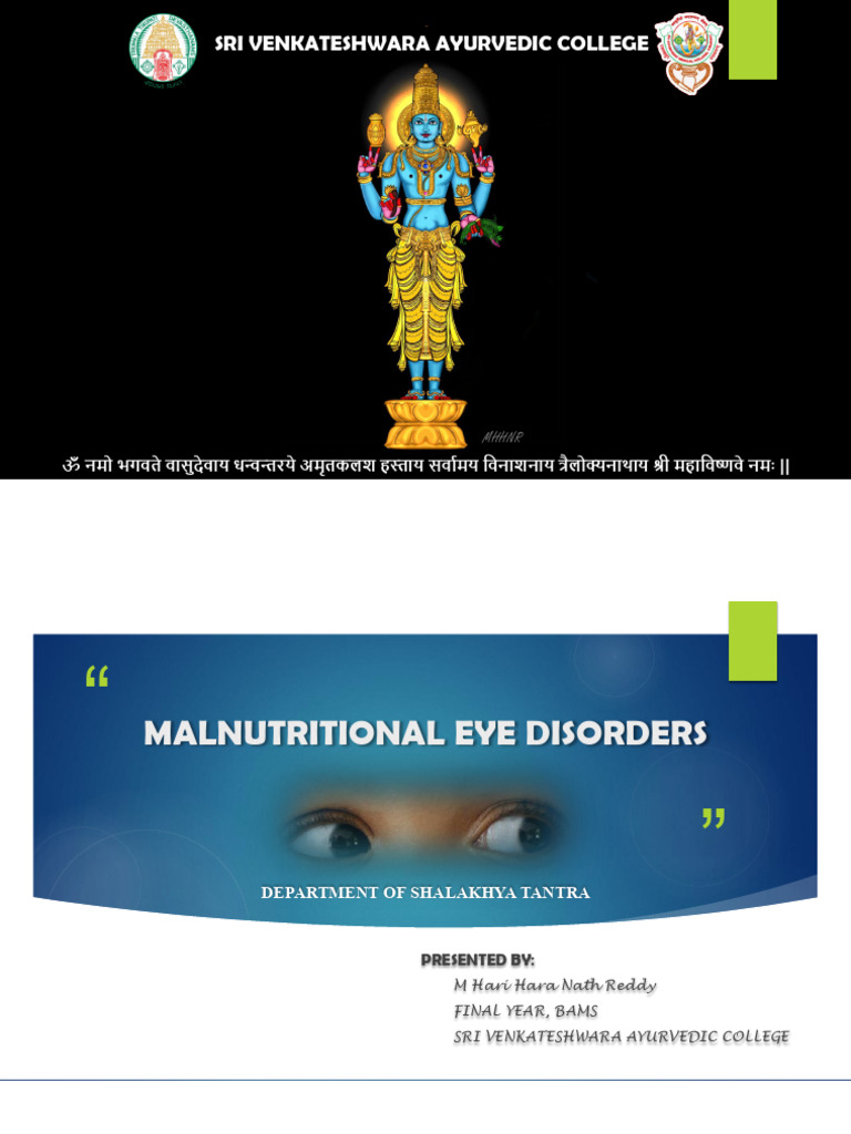 Kuposhana Janya Netra Roga | PDF | Retinal | Vitamin A