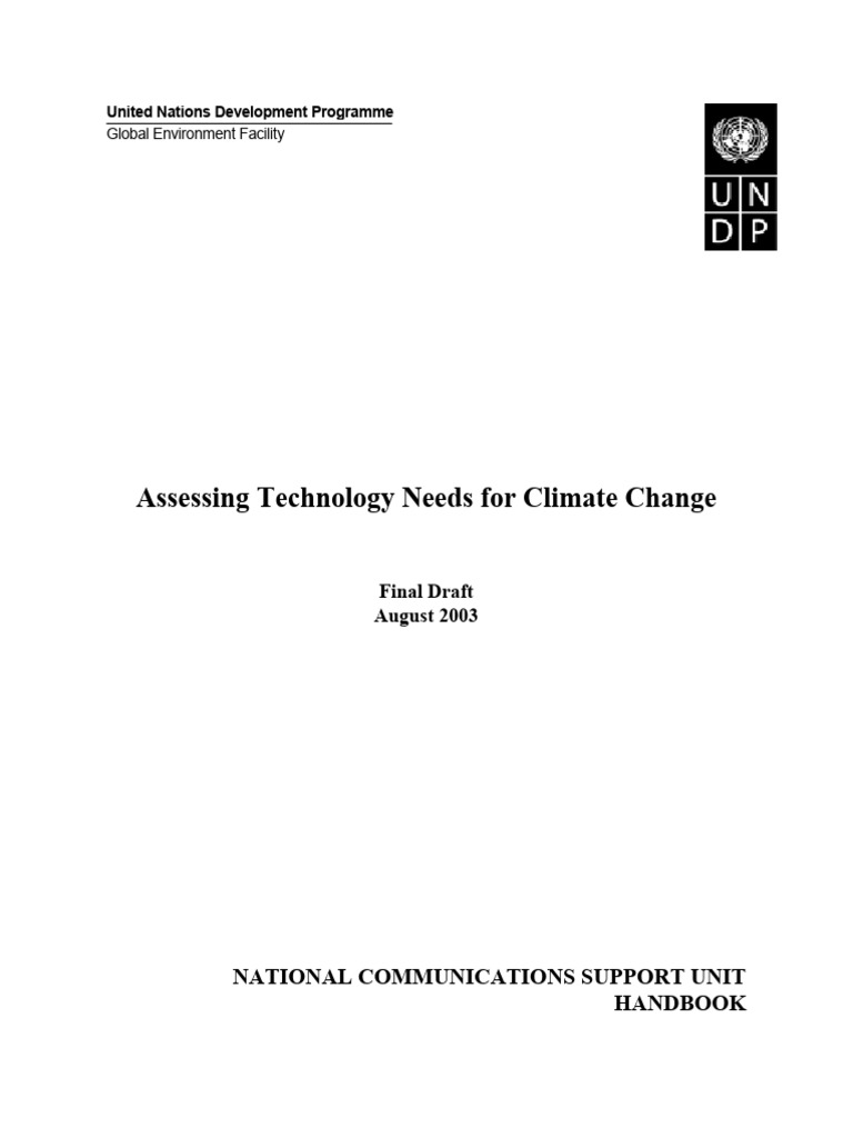 Technology Needs Assessment Handbook | PDF | Climate Change Mitigation ...