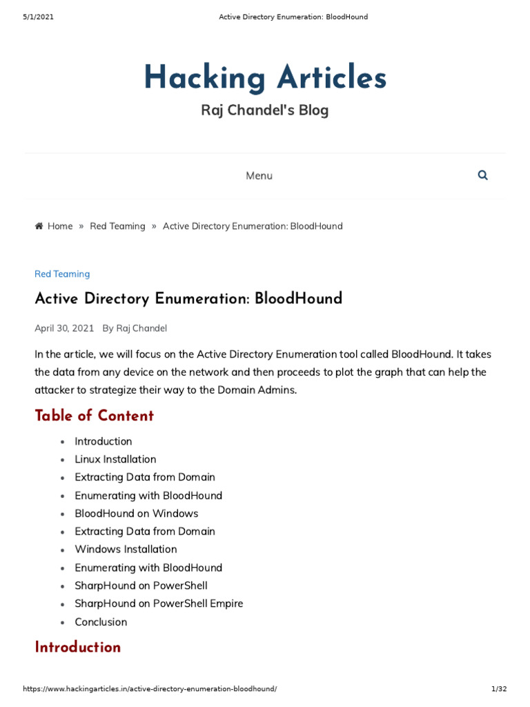 BloodHound Active Directory Guide | PDF | User (Computing) | Active ...