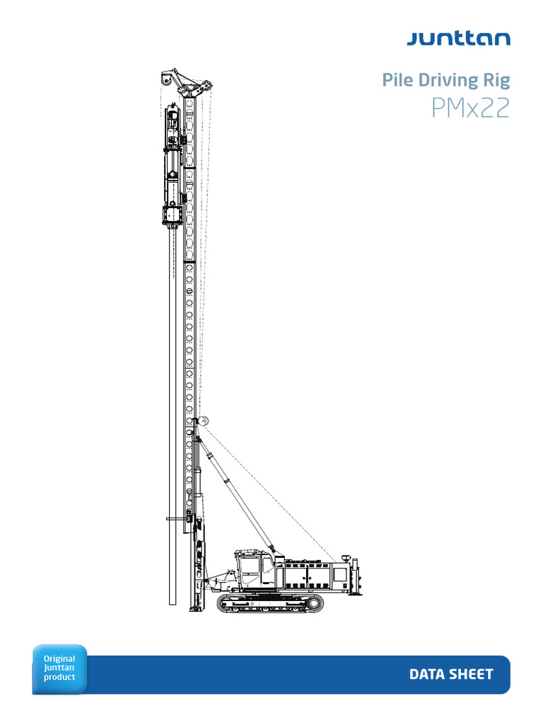 Junttan PMx22 Piling Rig Data Sheet | PDF | Deep Foundation