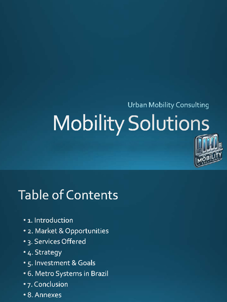 Mobility Solutions Proposal Updated | PDF