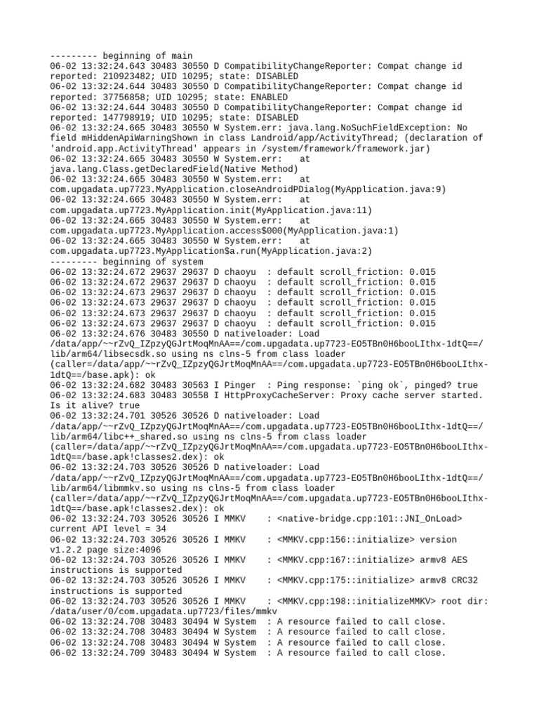 Com.upgadata.up7723 Logcat | PDF | Java (Programming Language) | Software Engineering