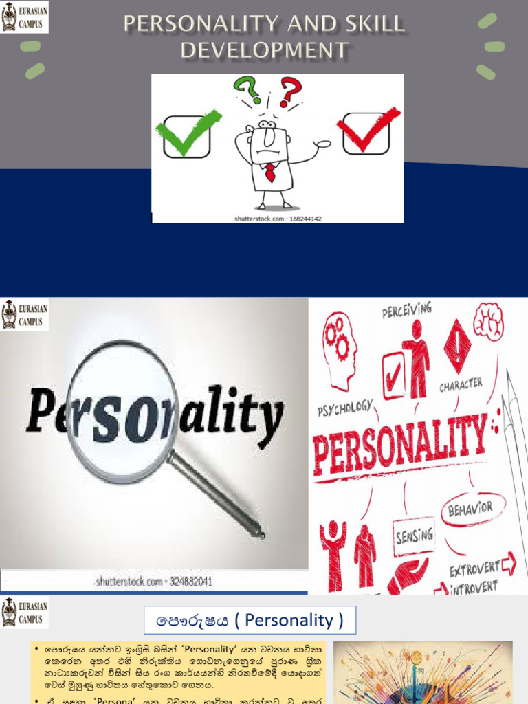 Personality and Skill Development (Lesson 1) | PDF