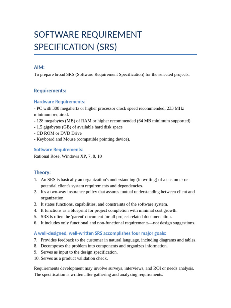 Broad SRS Documentation | PDF | Software | Specification (Technical Standard)