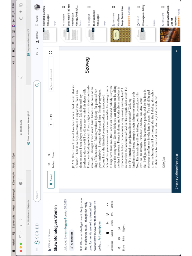 Joan - Old - Shaw | PDF