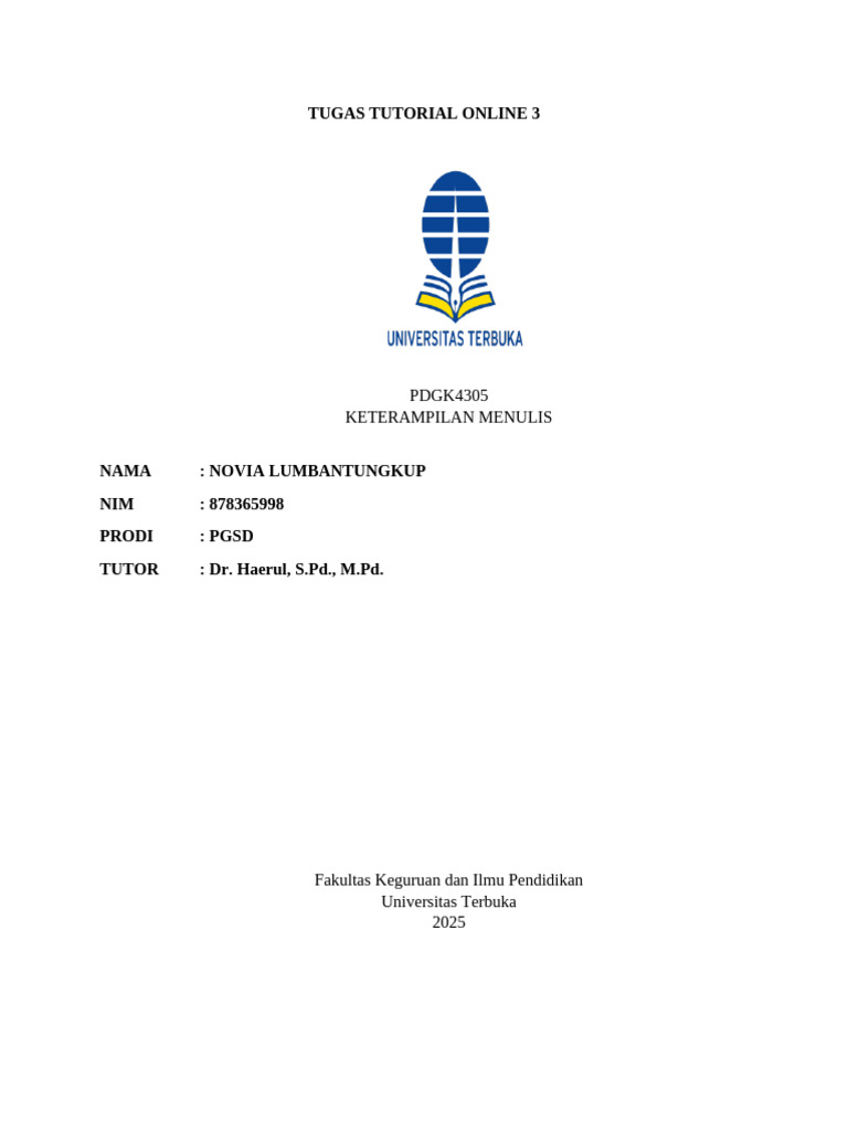 Tugas Tutorial Online 3 | PDF