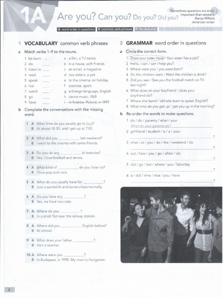 Pre Intermediate Workbook 4 11 | PDF