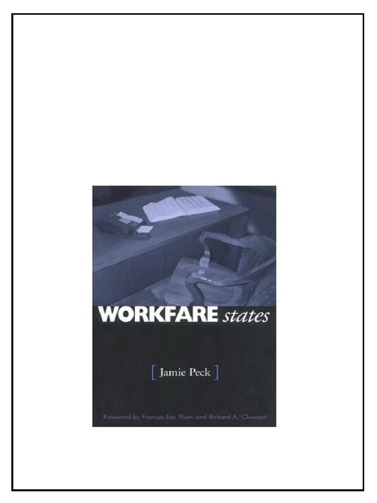 Workfare States 1st Edition Jamie Peck PDF Download | PDF | Earned ...