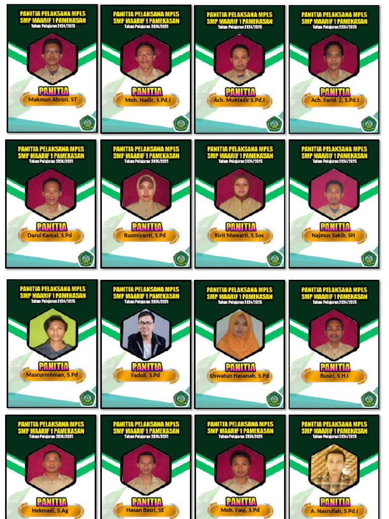 Id Card Panitia MPLS | PDF