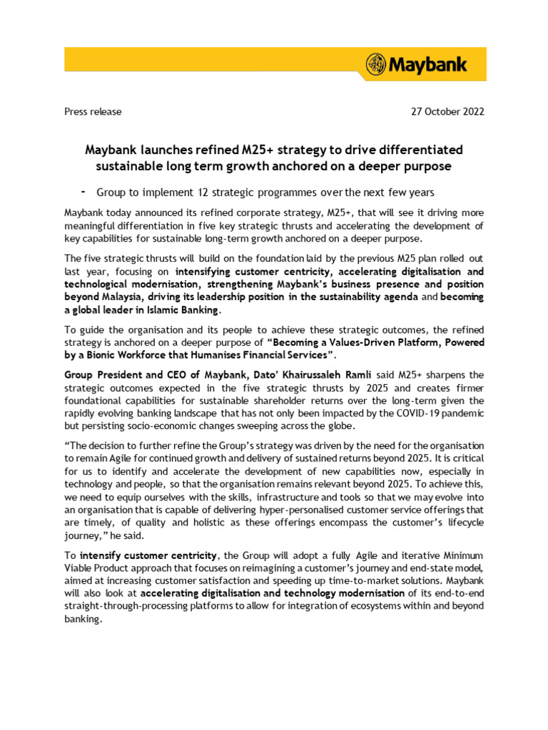 Maybank Launches Refined M25+ Strategy To Drive Differentiated ...