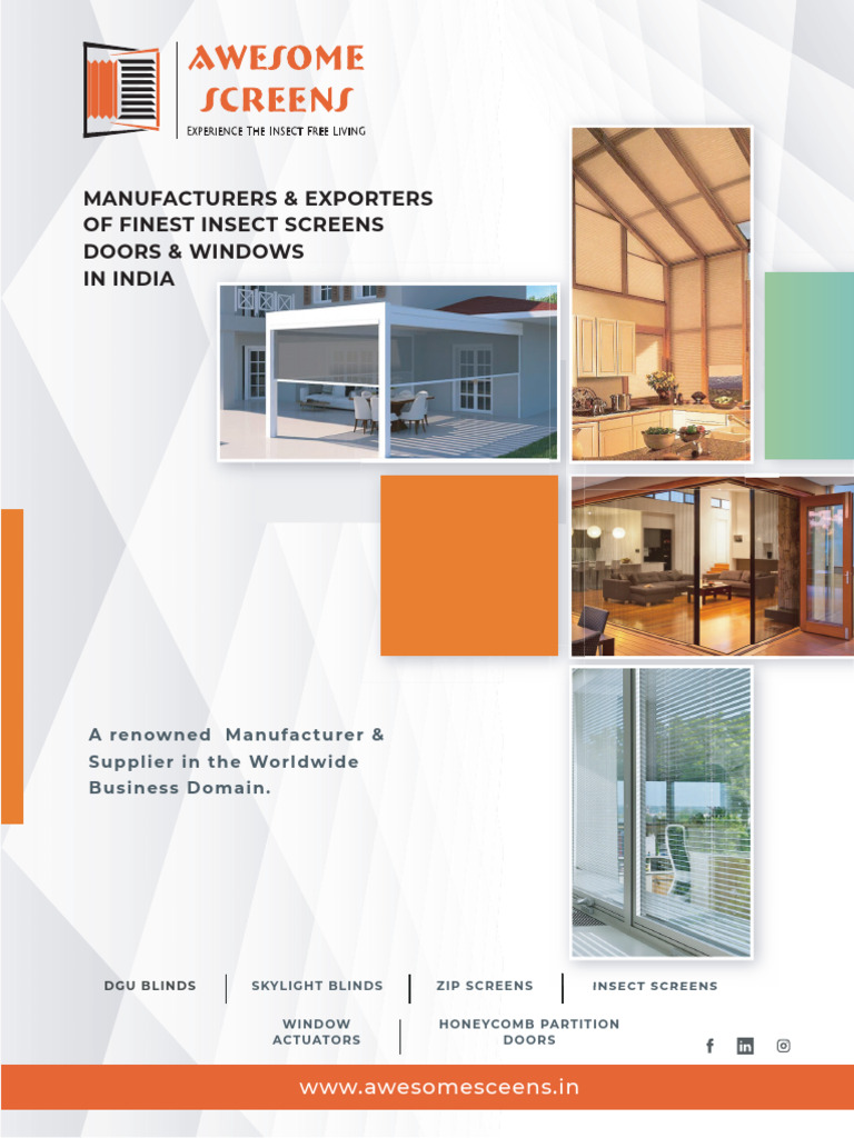Zip Screens and Blinds Manufacturer | PDF | Window | Components