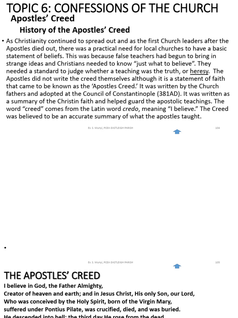 Understanding the Apostles' Creed | PDF | Creed | Christian Church