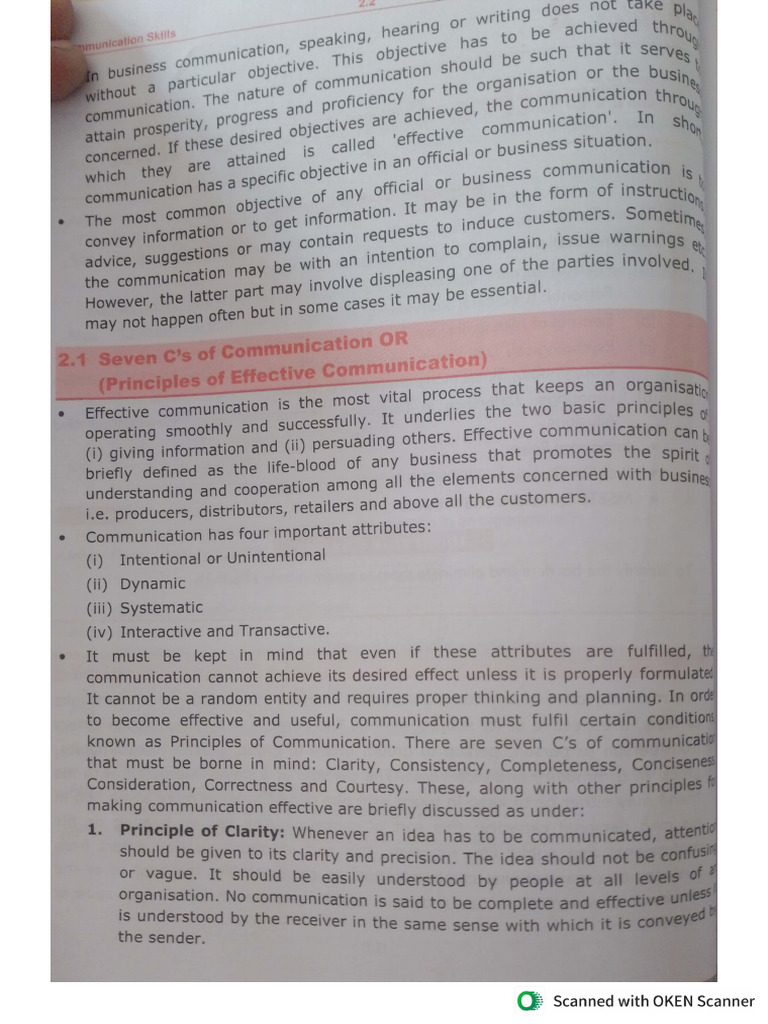 Business Communication (7C's of Communication+Barriers) | PDF