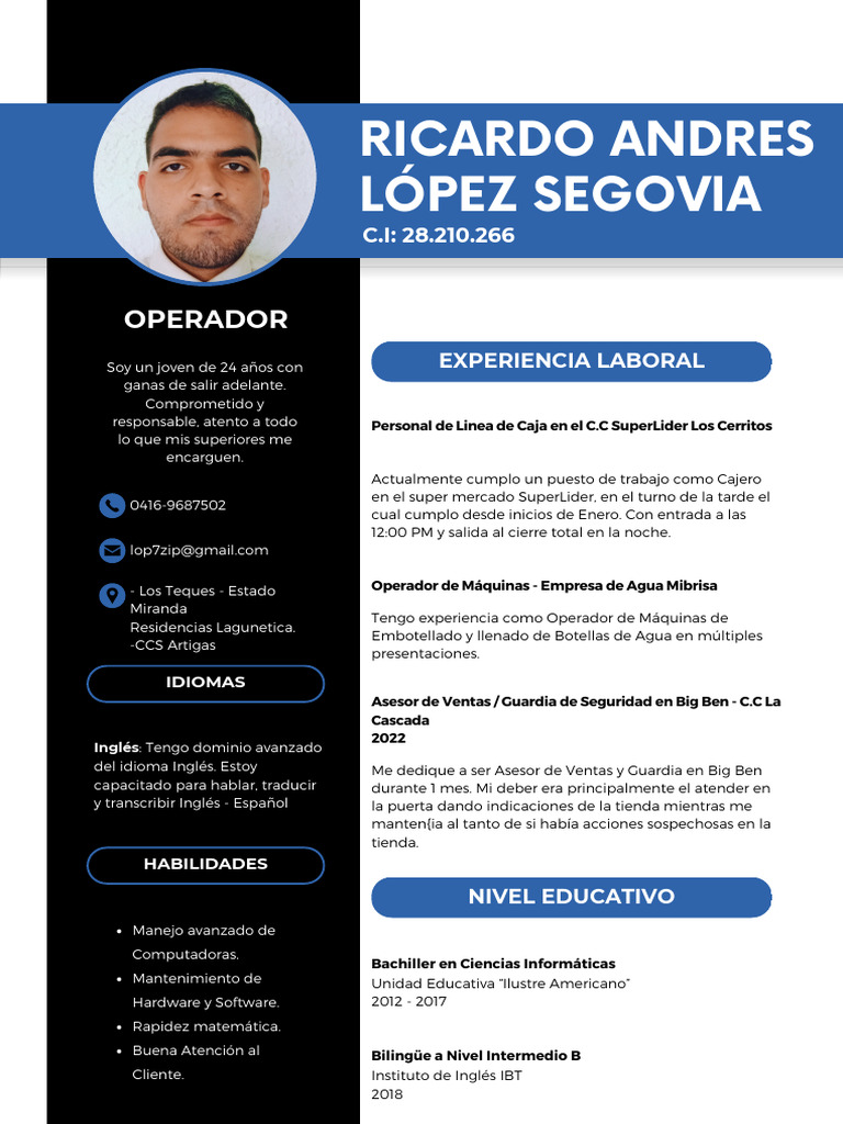 Ricardo López CV | PDF