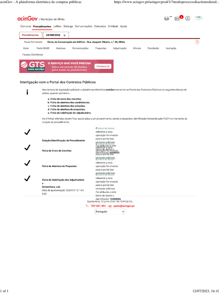 Conclusão Procedimento | PDF