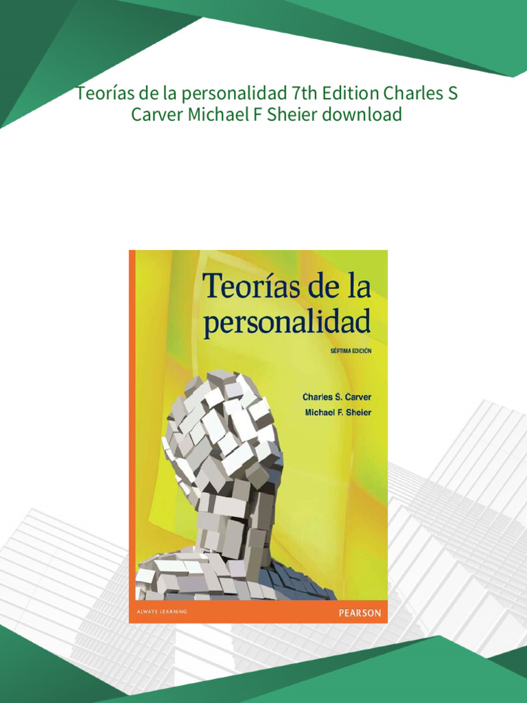 Teorías de La Personalidad 7th Edition Charles S Carver Michael F ...