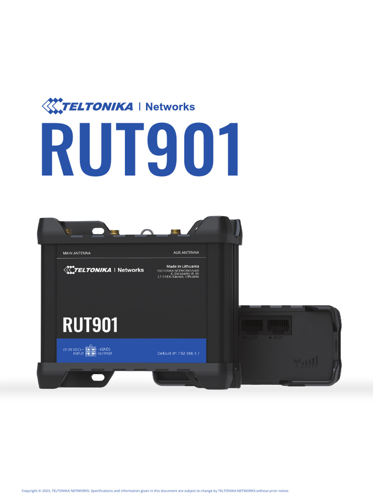 RUT901 Ethernet and Wi-Fi Features | PDF | Port (Computer Networking ...