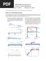 Shear and Moment Sign Conventions | PDF | Beam (Structure) | Mass
