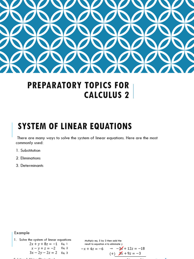 1.1 System of Linear Equations | PDF | Equations | System Of Linear ...