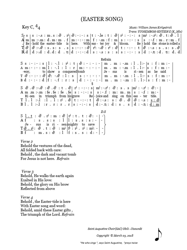 600 - Behold The Eastertide Is Here | PDF | Christian Worship And Liturgy | Eastertide