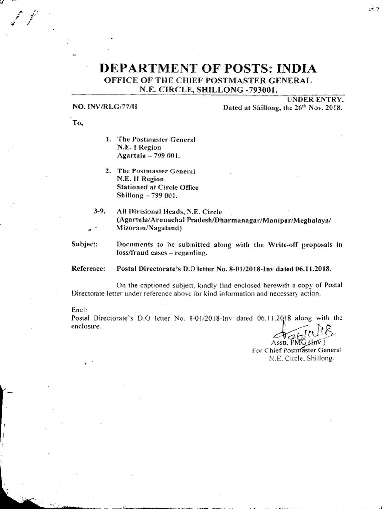 Documents To Be Submitted With Write-Off | PDF