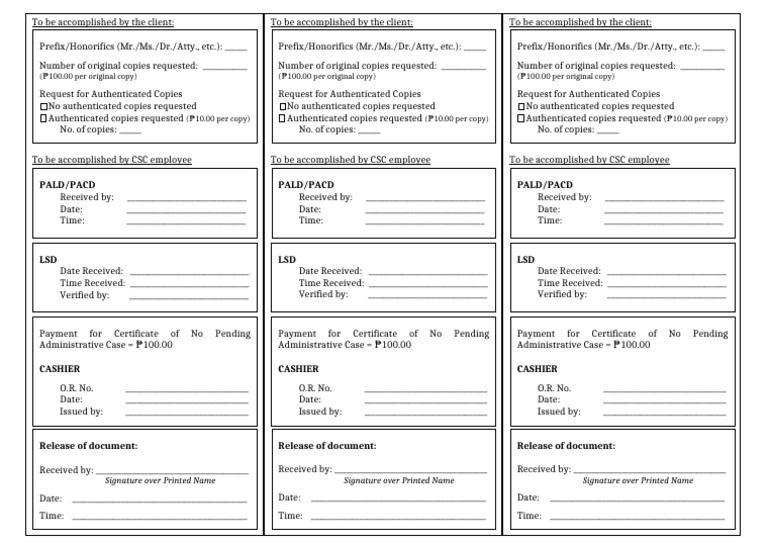 Document Release and Payment Form | PDF | Authentication | Access Control