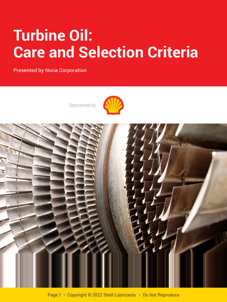 Turbine Oil Selection - Shell | PDF | Motor Oil | Lubricant