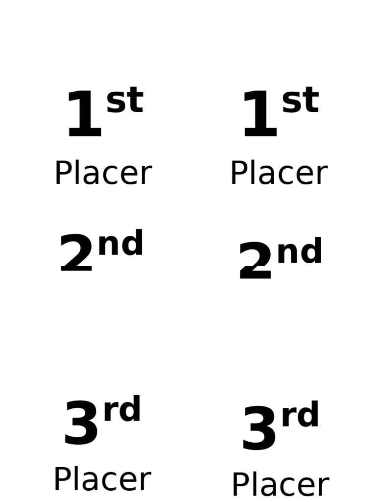 1st To 3rd Placer Ribbon | PDF