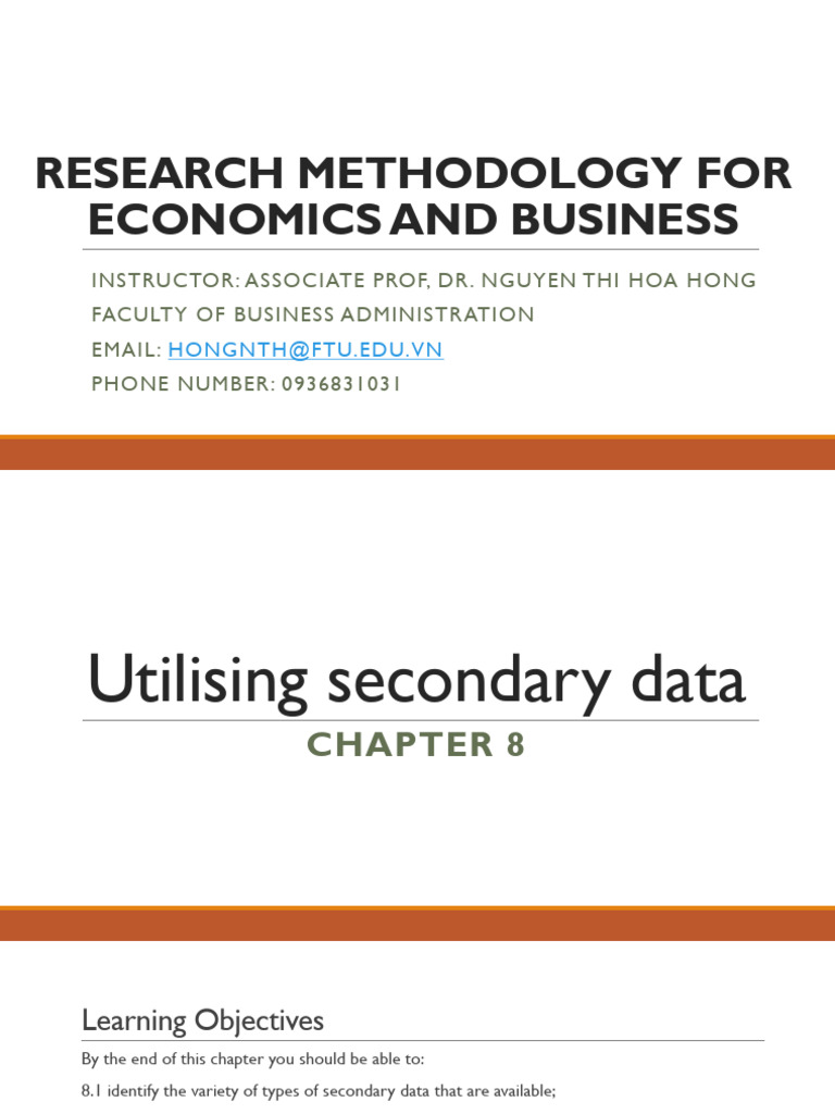 Advantages and Disadvantages of Secondary Data | PDF
