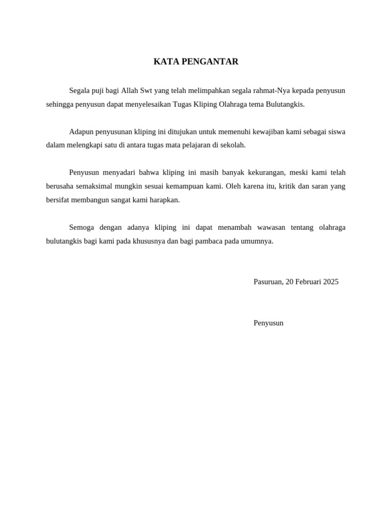 Kata Pengantar | PDF