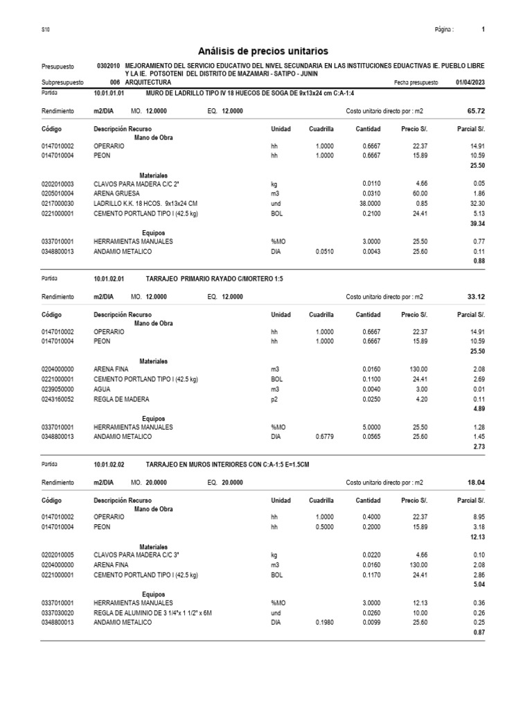 Acu. Arqui | PDF | Unión | Materiales