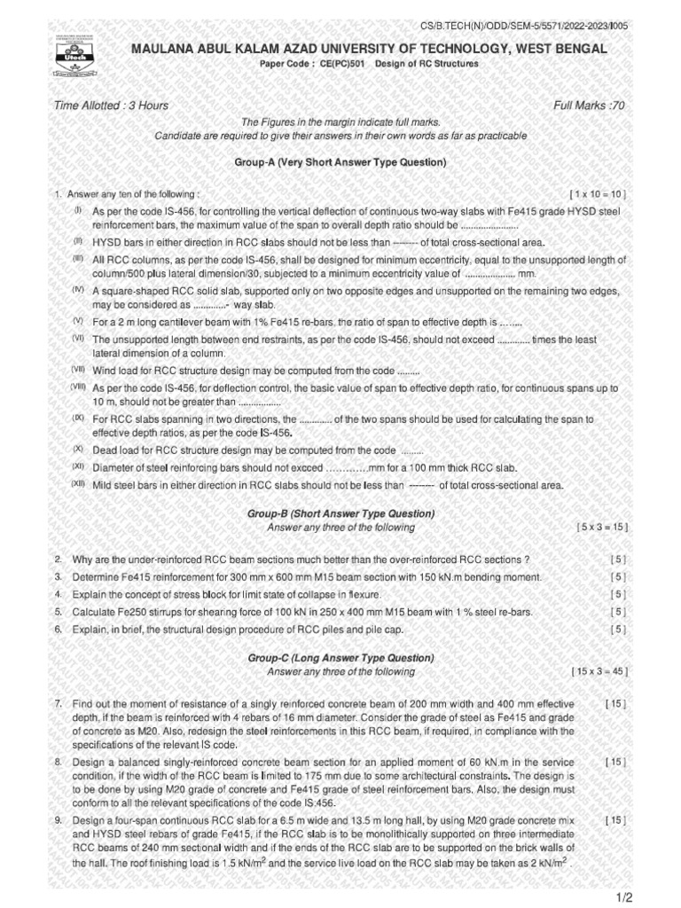 Design of RC Structures | PDF