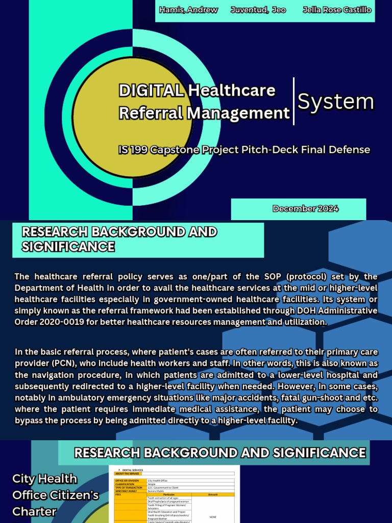 Digital Healthcare Referral Management System Presentation | PDF | Usability | Health Care