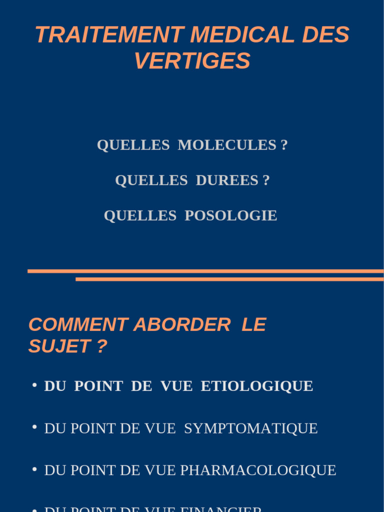 LA BONNE PRISE EN CHARGE DES VERTIGES | PDF | vertige | Maladie de Menière