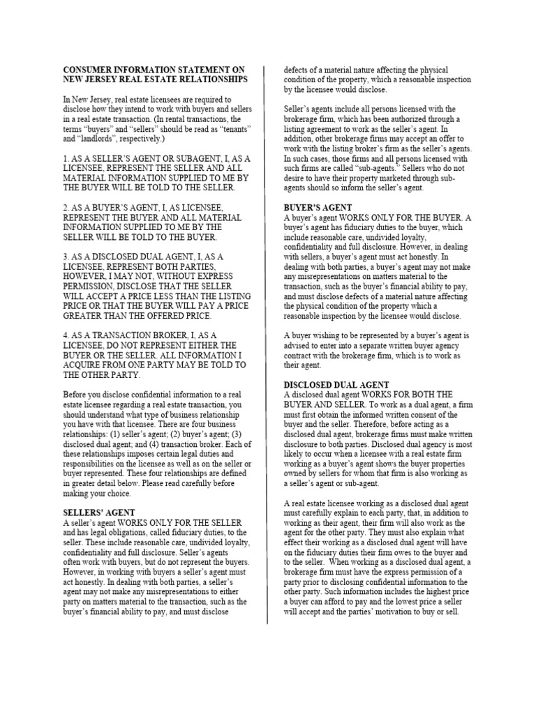 CIS A - With Optional Receipt (NJREC CIS-A) | PDF | Common Law ...