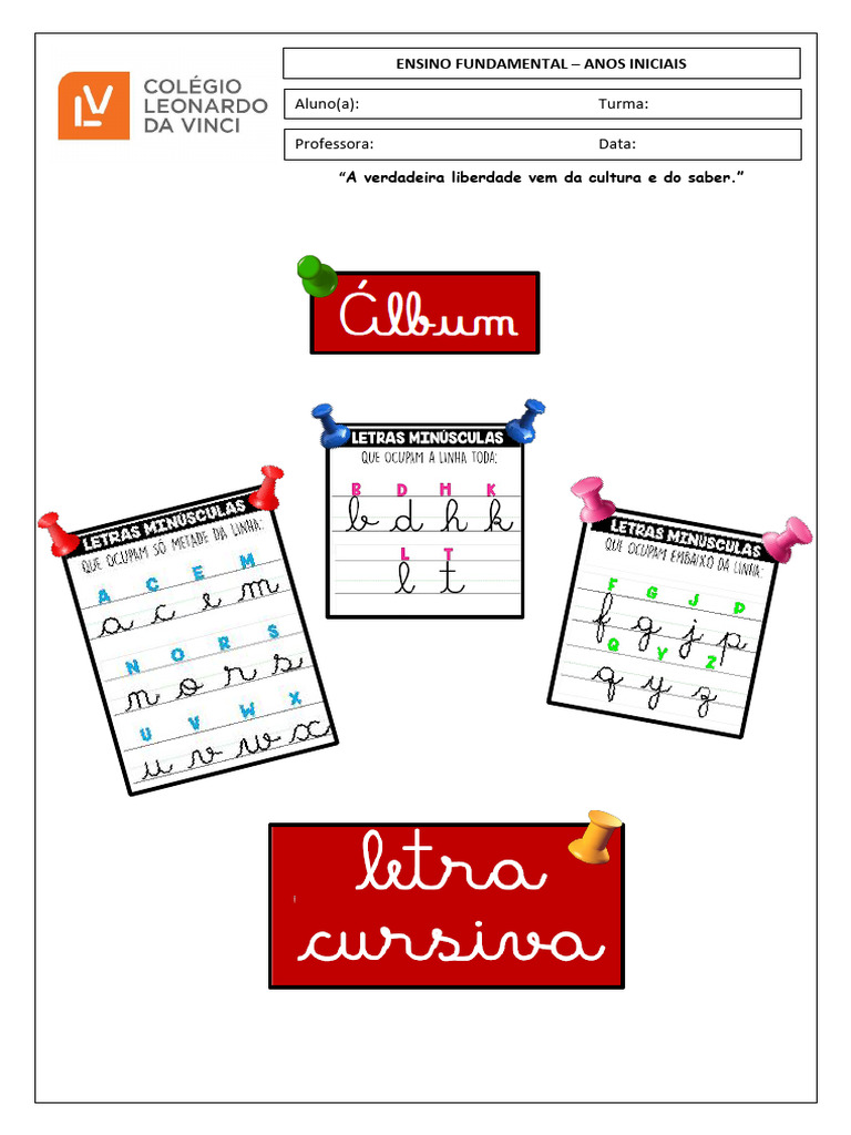 Álbum em Letra Cursiva | PDF