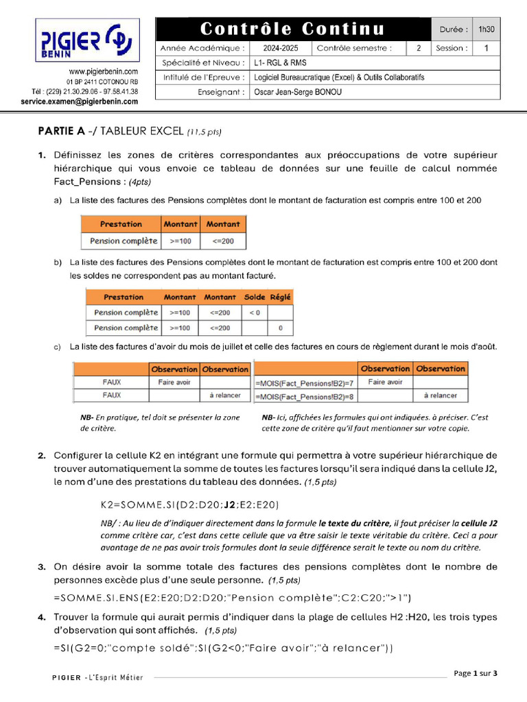 CC - Correction Logiciel Bureautique | PDF