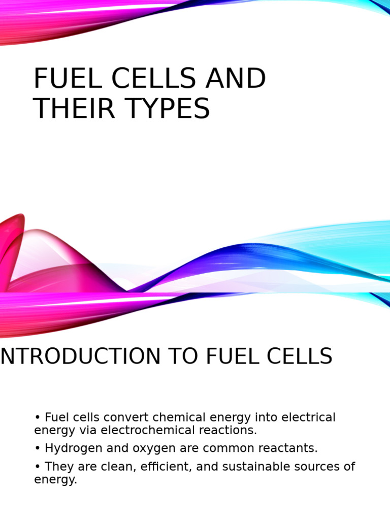 Fuel Cells and Types Presentation (Edited) | PDF