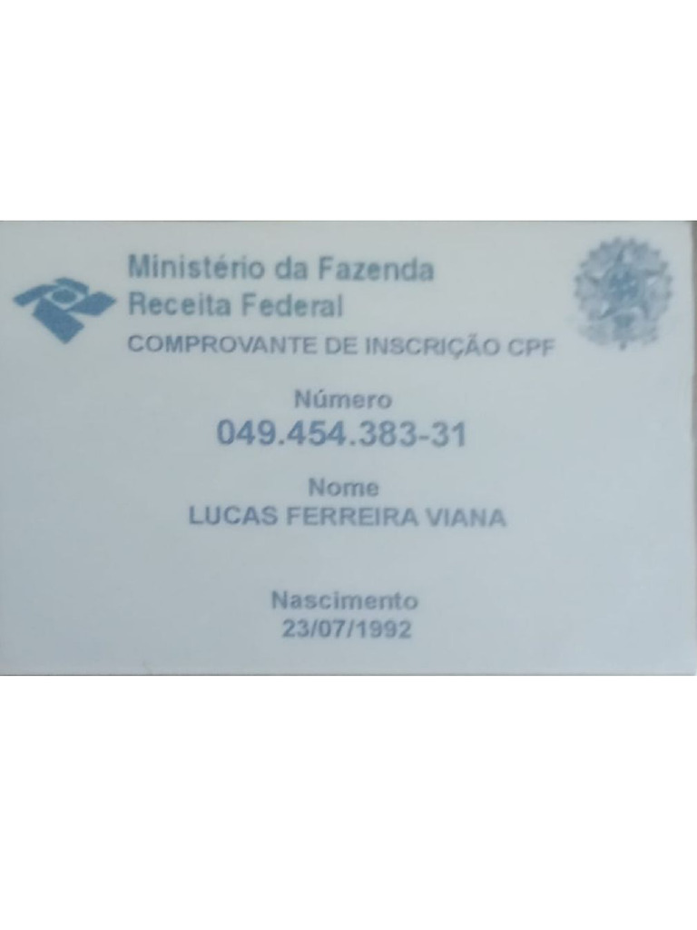 RG e CPF | PDF