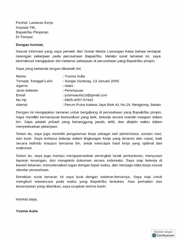 File - Yusma Aulia 5 | PDF