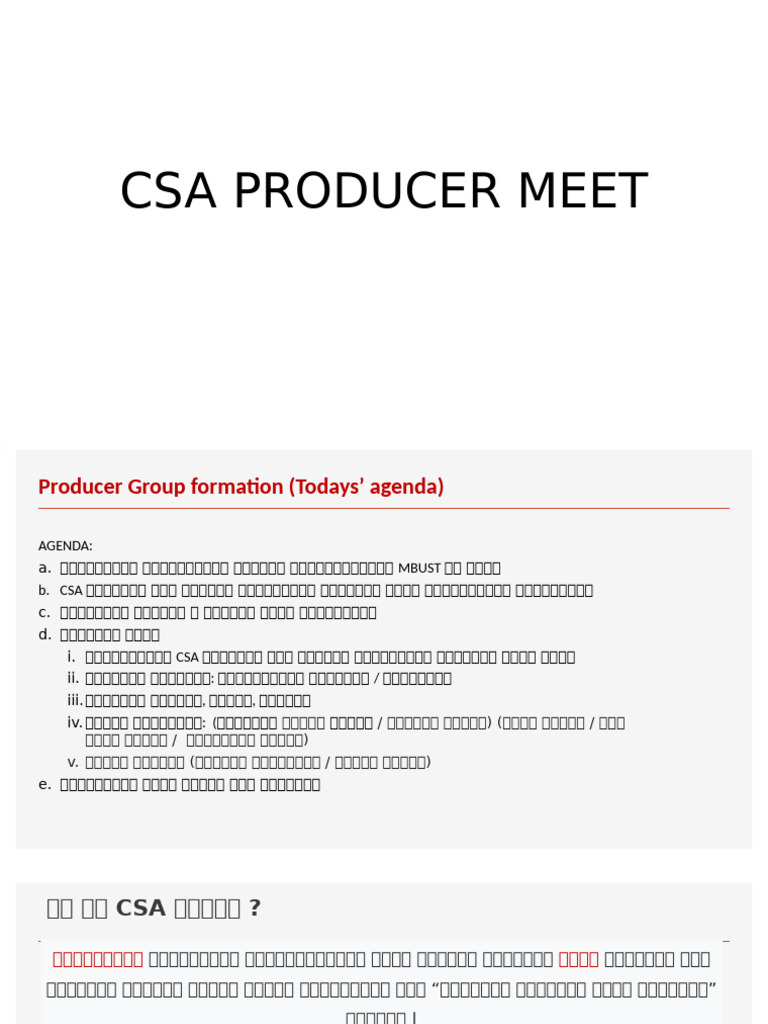 WHAT Is CSA - 1 | PDF | Organic Farming | Vegetables