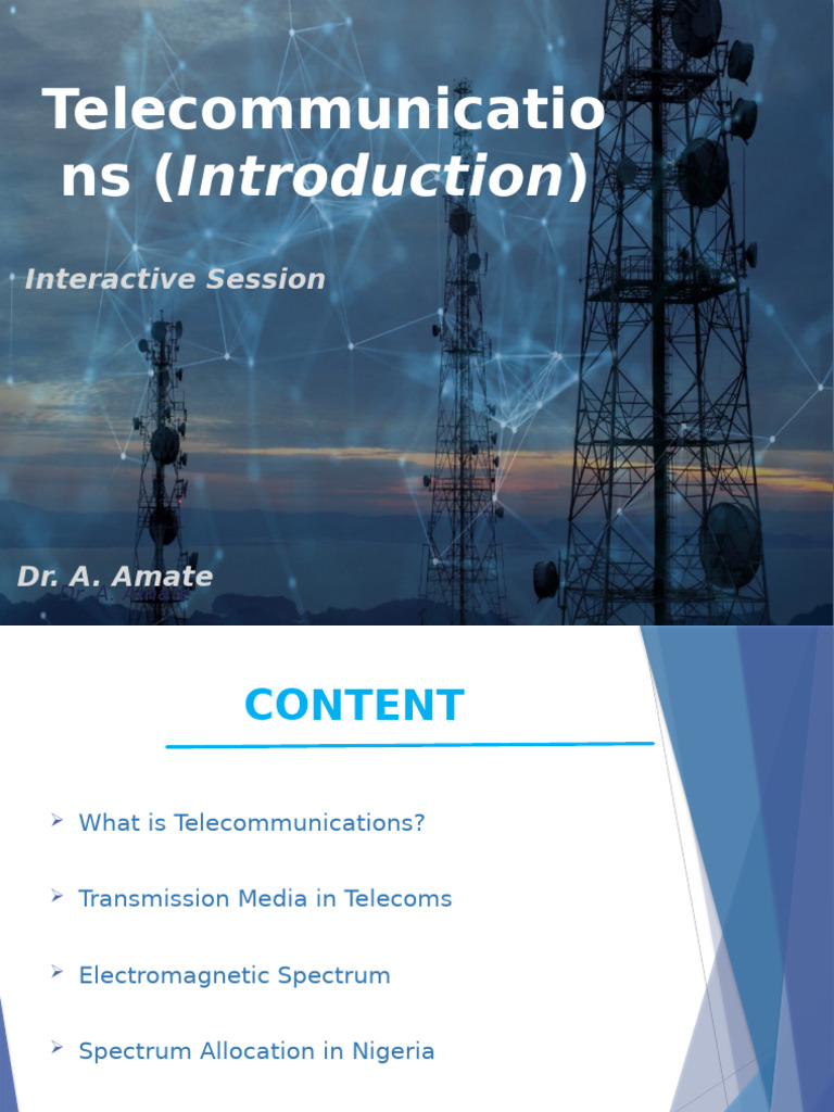 Introduction To Telecommunication | PDF | Microwave | Radio Spectrum
